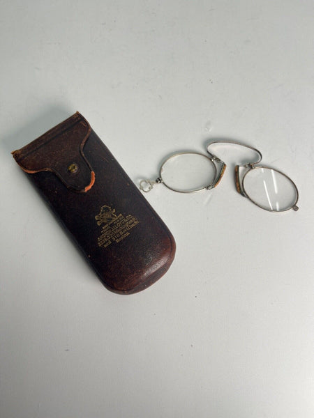 Antique 1880s Pince-nez Eyeglasses Steel Oval Frame And Cork Nose Rest ...