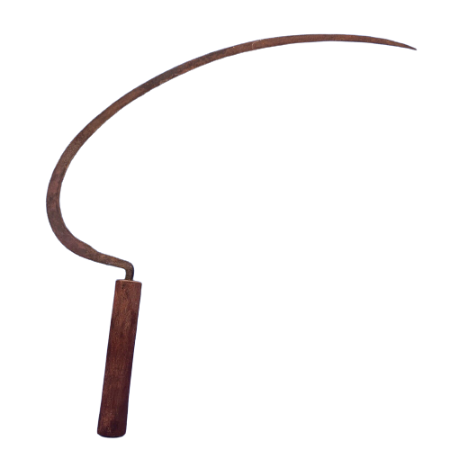 Antique Primitive Early Wood Handle Iron One Hand Large Sickle – Unique ...
