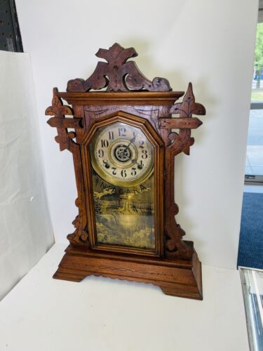 Rare Ingraham Larkin Parlor Alarm Clock With Unusual Pendulum And Niag ...