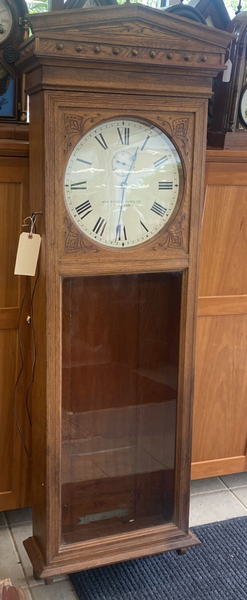 Huge Self Winding Clock #9 Master Clock Converted To Electric W/ Oak C ...